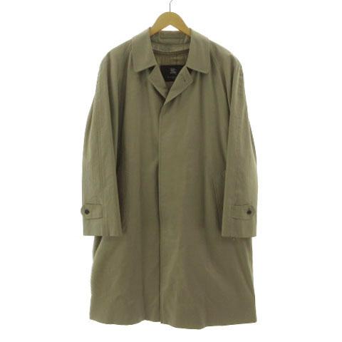 【中古】バーバリー ロンドン コート コンバーティブルカラー 裏地ノバチェック ライナー付 虫色 カーキベージュ 170