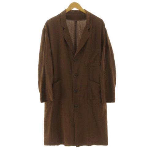 【中古】ワイズフォーメン Y's for men コート MW-C01-111 チェスターコート ウール混 ブラウン 茶 M メンズ