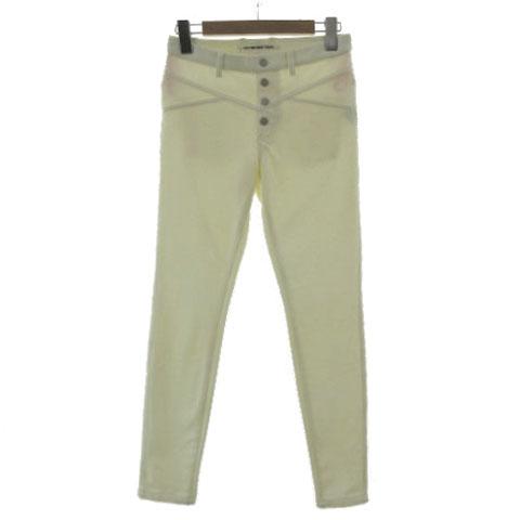 【中古】ヴィヴィアンタム VIVIENNE TAM スキニーパンツ 09275130 ウエストゴム 裏起毛 ストレッチ アイボリー 36