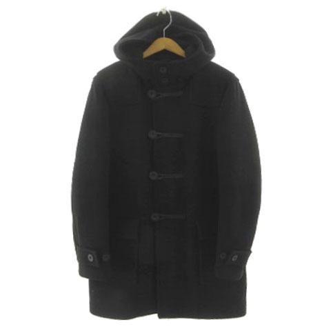 【中古】コーチ COACH ダッフルコート F86511 起毛 ウール混 ブラック 黒 S メンズ