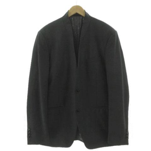 【中古】ケンゾー KENZO ジャケット ヴィンテージ V襟 ノーカラー slim fit シングル 2B グレー 54 メンズ