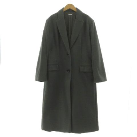 【中古】DRESSLAVE super110wool melton chester coat ウールメルトンチェスターコート 91310609 起毛 カーキ 38