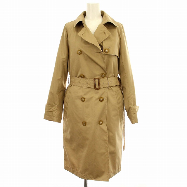 【中古】マッキントッシュフィロソフィー MACKINTOSH PHILOSOPHY ナイロン トレンチコート ロング 36 ベージュ