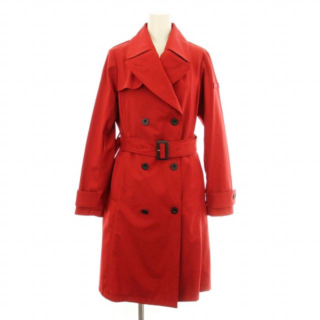 【中古】タトラス TATRAS R VIESTE LTA19S4735 トレンチコート スプリングコート ロング ウール ベルト付き 01 レッド