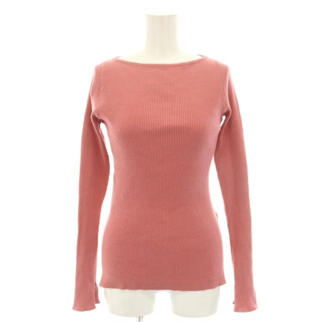 【中古】オーラリー ロンハーマン コットンリブニットカットソー セーター 長袖 0 ピンク A8AB01RH ■MU レディース