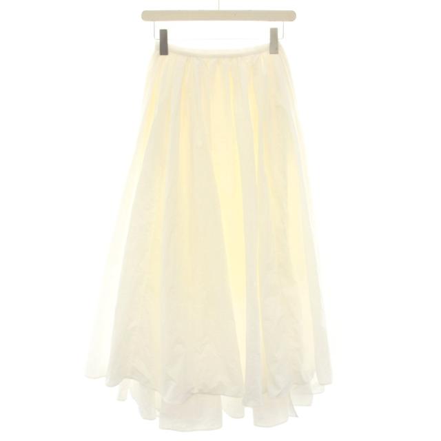【中古】アナディス ハー ワッシャーフレアスカート ロング イージー ウエストゴム 1 白 7043910 ■MU レディース