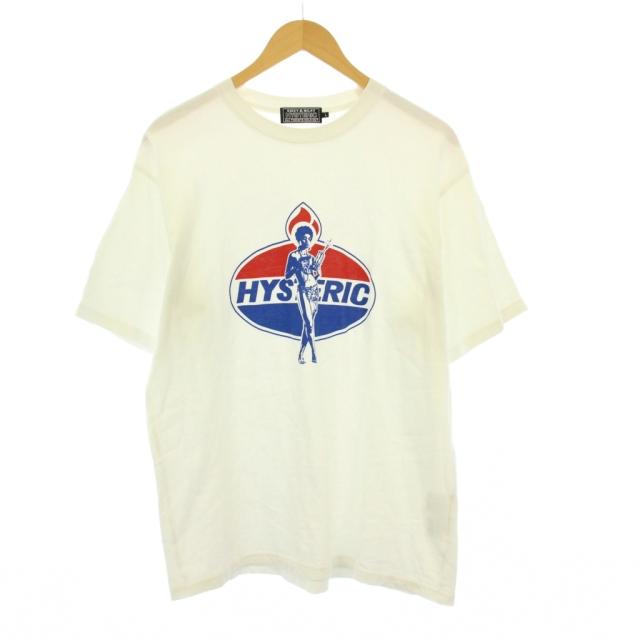【中古】ヒステリックグラマー HYSTERIC GLAMOUR 24SS DYNAMITE ANGEL Tシャツ カットソー 半袖 L 白 02241CT57
