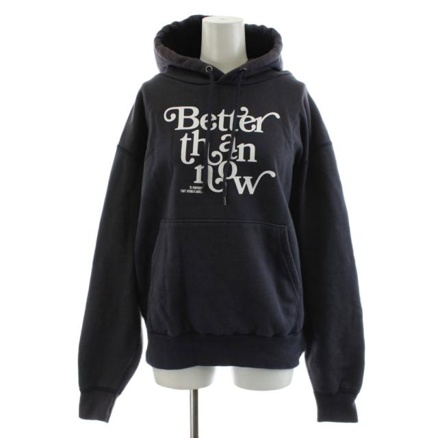 【中古】ベターザンナウ better than now 24AW BTN Hoodie スウェット プルオーバーパーカー ロゴ 紺 ネイビー