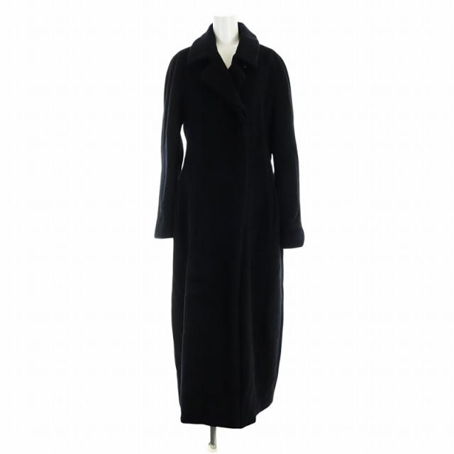 【中古】マックスマーラ MAX MARA 白タグ チェスターコート カシミヤ混 ロング 長袖 総裏地 比翼ボタン