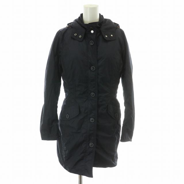 【中古】ヤンマイエン JAN MAYEN ダウンコート vero piumino フード付き 38 S 紺 ネイビー /MW