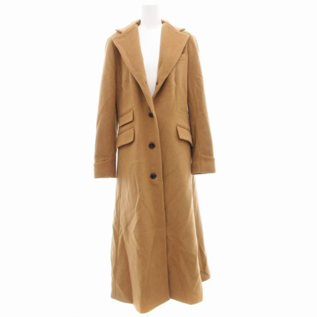 【中古】ローレンラルフローレン LAUREN RALPH LAUREN チェスターコート ジャケット ロング カシミヤ混 茶
