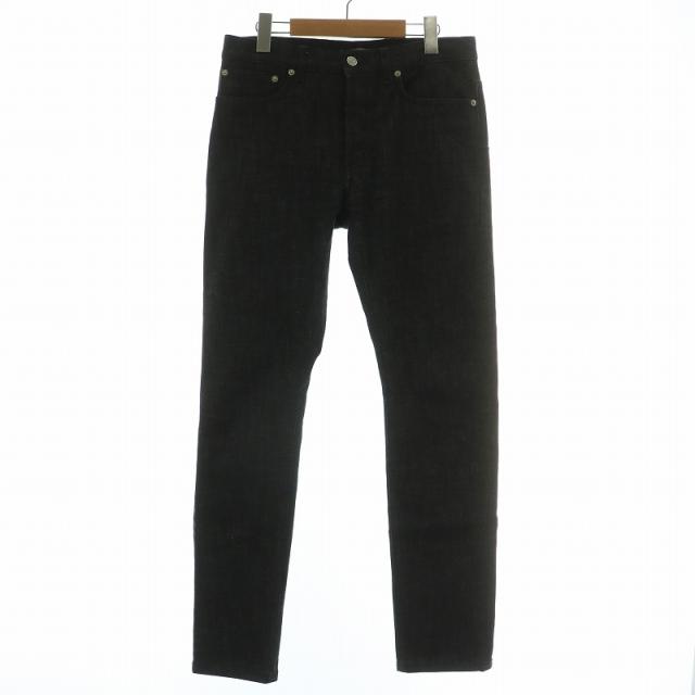 【中古】ディオール Dior デニムパンツ ジーンズ テーパード 裏地オブリーク ジップフライ 28 S 黒 193DS00C291X