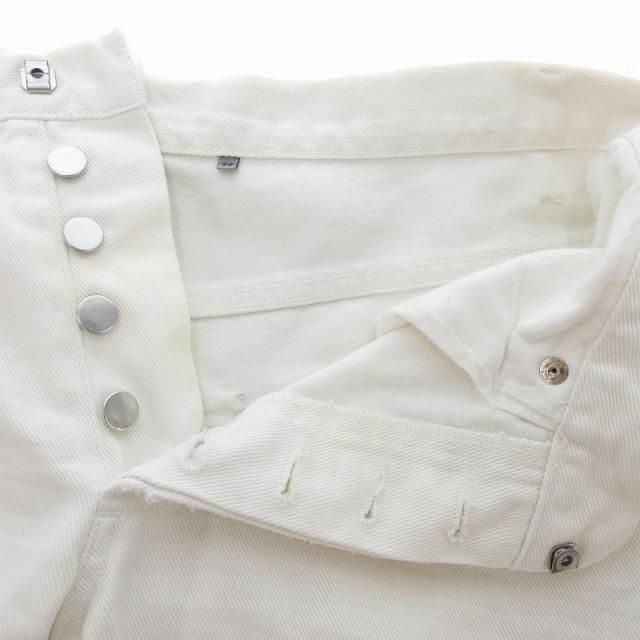 【中古】ディオールオム エディ期 デニム パンツ ジーンズ ボタンフライ ストレートシルエット 30 白 5EH1011480 中古】ディオールオム エディ期 デニム パンツ ジーンズ ボタンフライ