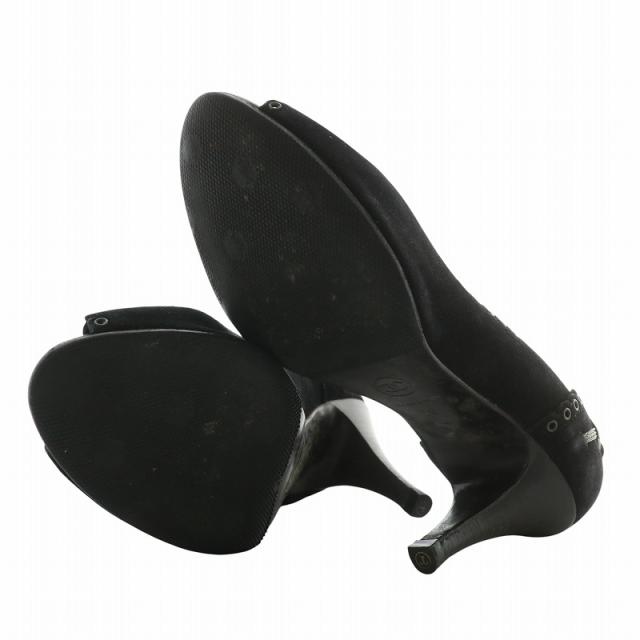 中古】シャネル CHANEL パンプス スエード オープントゥ ハイヒール