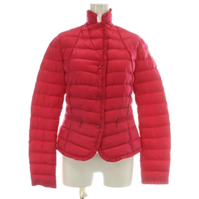 【中古】モンクレール MONCLER LIZA ダウンジャケット アウター ナイロン ハイネック ロゴ ワッペン 0 S ピンク