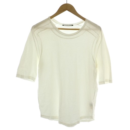 【中古】ルイヴィトン LOUIS VUITTON Ｔシャツ カットソー 半袖 無地 クルーネック M 白 ホワイト