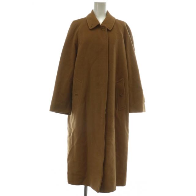 【中古】Burberrys 90’s ステンカラーコート アウター ウール カシミヤ ロング 比翼ボタン 11AB3 L 茶色