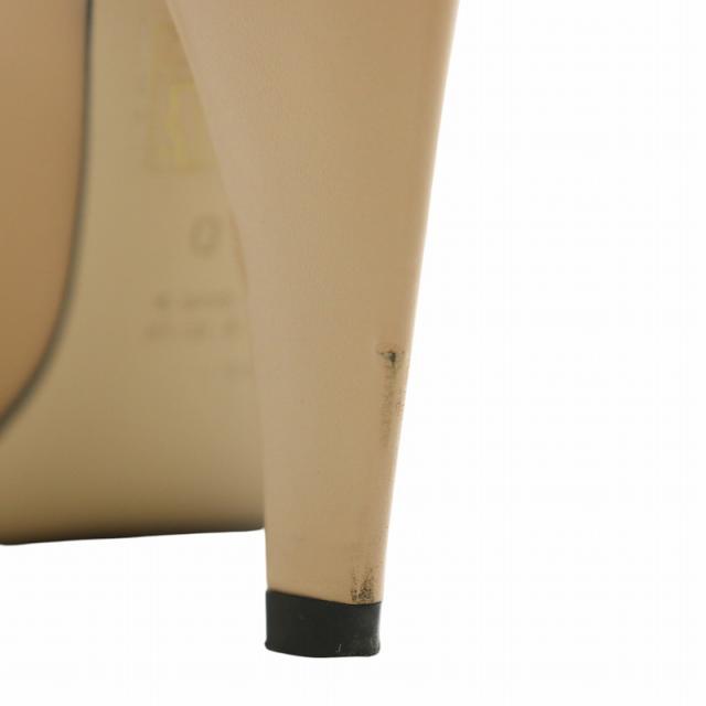 【中古】フェンディ FENDI FF カーリグラフィ ロング ブーツ レザー ラウンドトゥ ハイヒール 36D 23cm ベージュ 中古】フェンディ FENDI FF カーリグラフィ ロング ブーツ レザー