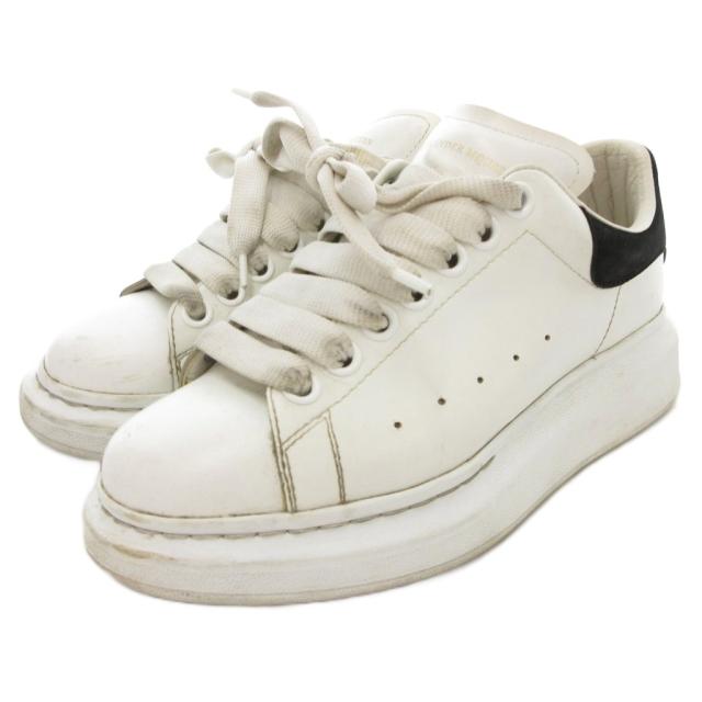 【中古】アレキサンダーマックイーン ALEXANDER MCQUEEN スニーカー シューズ ローカット 厚底 37.5 白 ホワイト