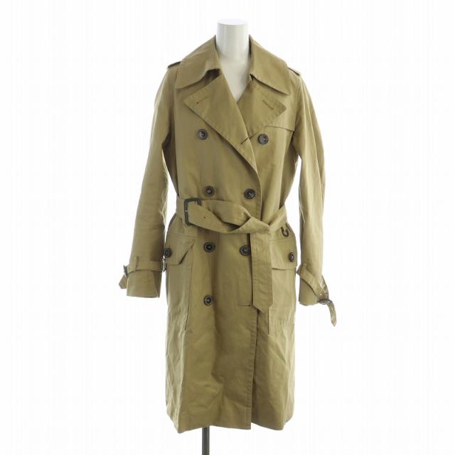 【中古】マッキントッシュ MACKINTOSH トレンチコート 長袖 ロゴ ロング 総裏地 34 XS ベージュ ■GY19 /MQ