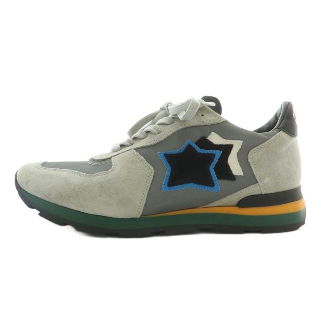 【中古】Atlantic Stars スニーカー スエード メッシュ ローカット 星 スター ロゴ 44 28cm グレー