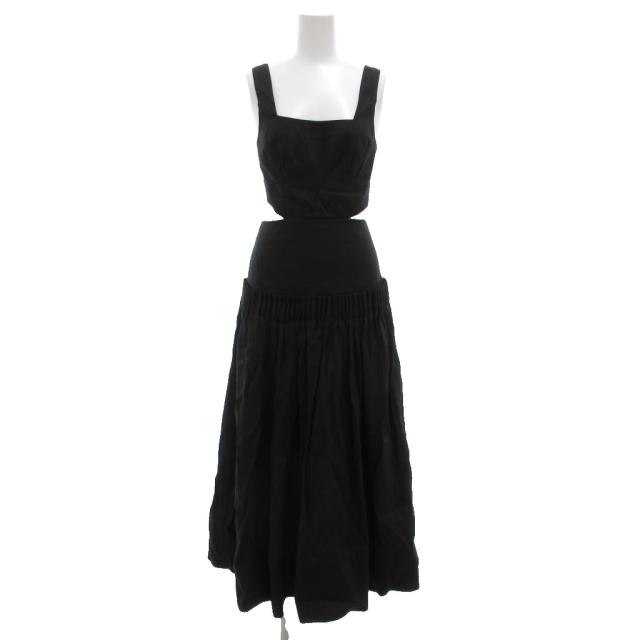 【中古】アジェ Aje オーデットプリーツミディドレス Audette Pleated Midi Dress ノースリーブワンピース ロング 6