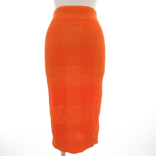 【中古】未使用品 バーバリー ロンドン BURBERRY LONDON タグ付き メガチェック スカート メッシュ タイト XS