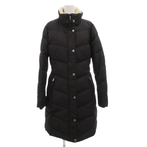 【中古】ローレンラルフローレン LAUREN RALPH LAUREN ダウンコート ロング ボア XS 黒 ブラック /JS ■GY19