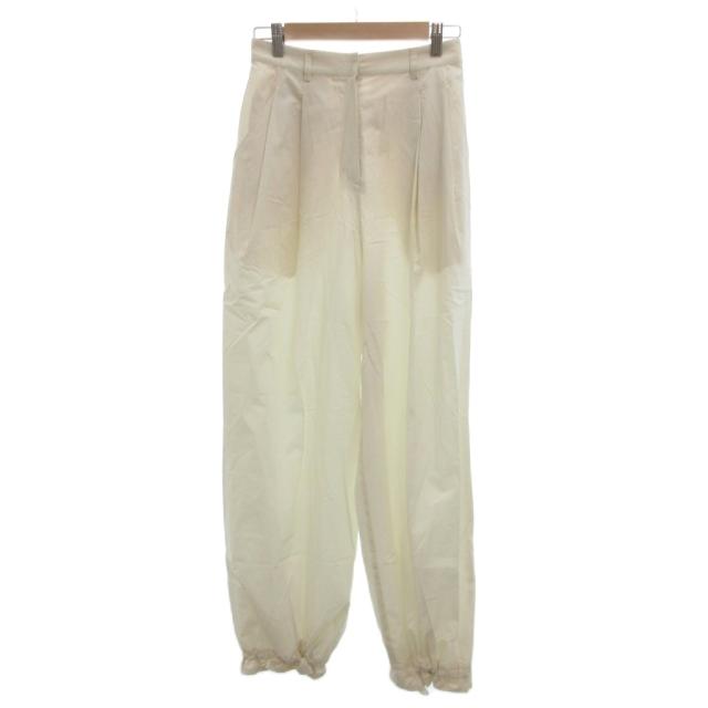 【中古】未使用品 エトレトウキョウ ETRE TOKYO タグ付き 25SS ワイドパンツ テーパード ツータック M アイボリー