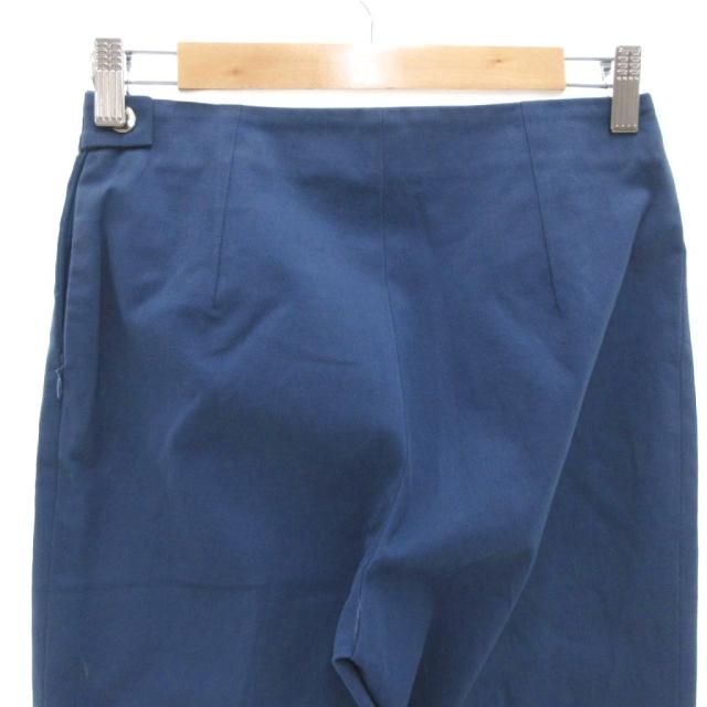 【中古】エルメス HERMES パンツ アンクル丈 セリエボタン 34 青 ブルー /UO ■GY19 ☆AA★ レディース 中古】エルメス HERMES パンツ アンクル丈 セリエボタン 34 青 ブルー