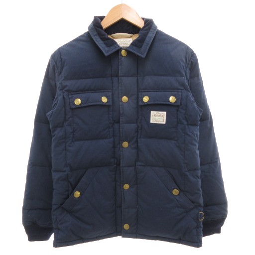 【中古】ネイバーフッド NEIGHBORHOOD H.D. C-SHIRT ダウンジャケット 衿コーデュロイ コットン ロゴ M