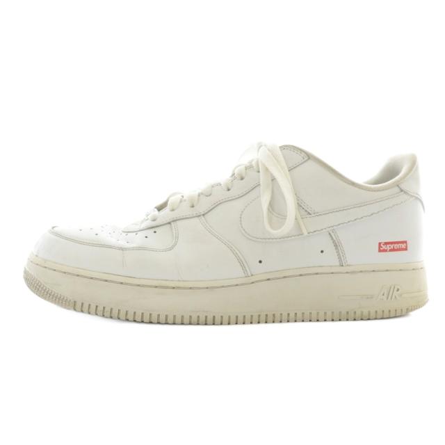 【中古】NIKE × Supreme Air Force 1 Low White スニーカー レザー ローカット ロゴ US11.5 29.5cm 白 CU9225-100