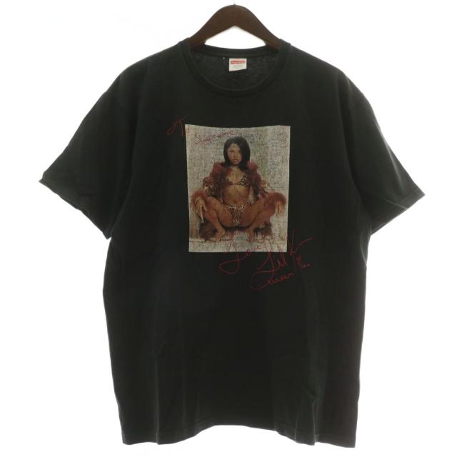 【中古】シュプリーム SUPREME リル キム Lil Kim Tee Tシャツ カットソー 半袖 クルーネック ロゴ プリント L 黒