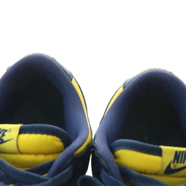 【中古】ナイキ NIKE Dunk Low Michigan スニーカー レザー ローカット US8.5 26.5cm 黄色 紺 DD1391-700