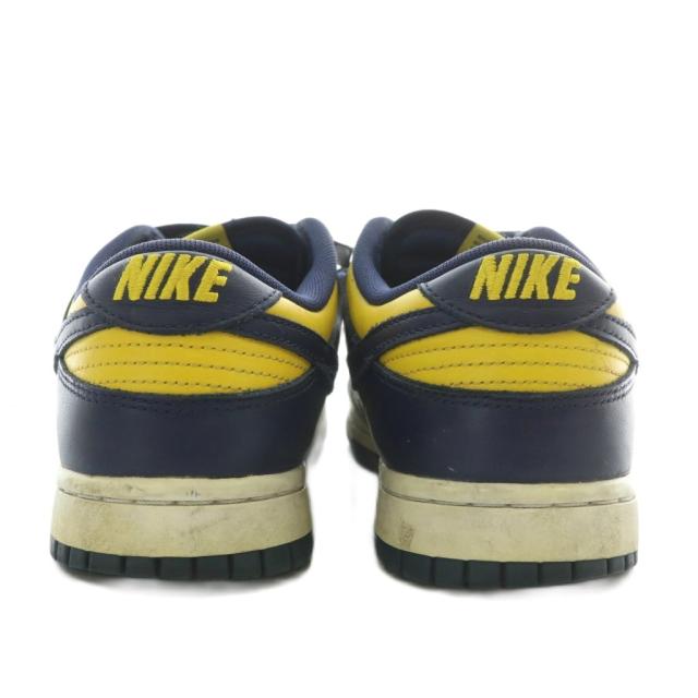 【中古】ナイキ NIKE Dunk Low Michigan スニーカー レザー ローカット US8.5 26.5cm 黄色 紺 DD1391-700