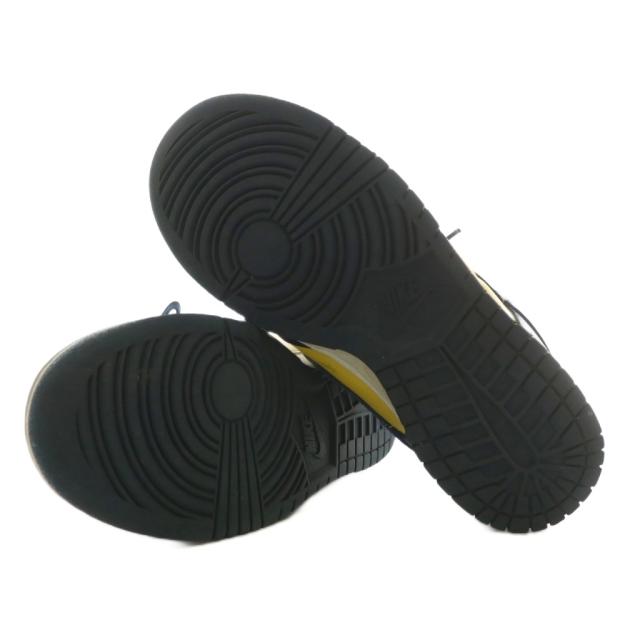 【中古】ナイキ NIKE Dunk Low Michigan スニーカー レザー ローカット US8.5 26.5cm 黄色 紺 DD1391-700