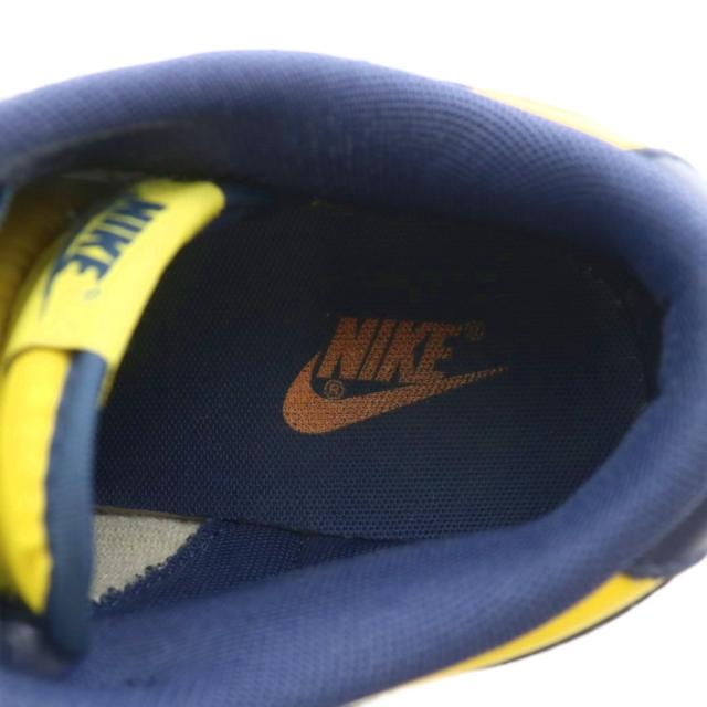 【中古】ナイキ NIKE Dunk Low Michigan スニーカー レザー ローカット US8.5 26.5cm 黄色 紺 DD1391-700