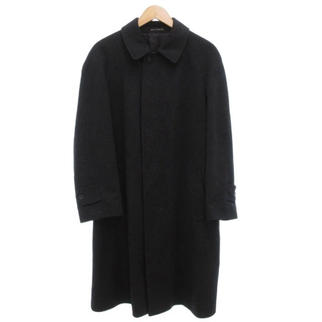 【中古】ティベット tibbett ジョンハーディング john harding ステンカラー ロング コート カシミヤ100% ロング L 黒