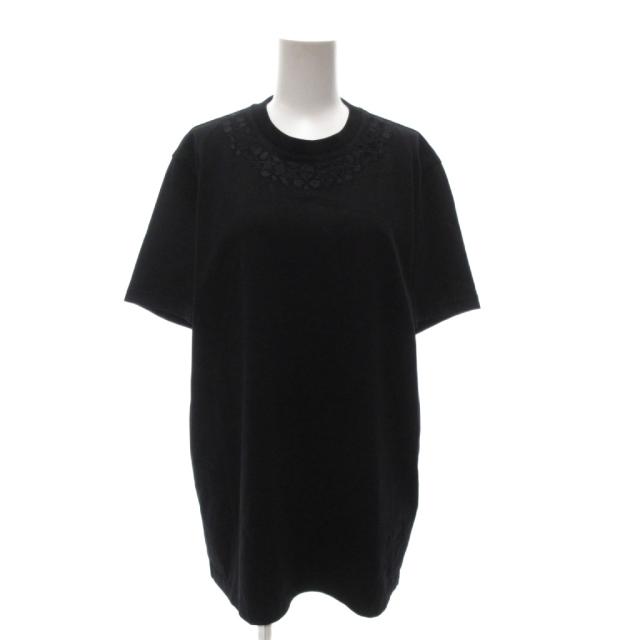 【中古】ジバンシィ GIVENCHY 美品 Tシャツ カットソー M 刺繍 半袖 黒 ブラック 17F7227668 /AE ■GY19 レディース