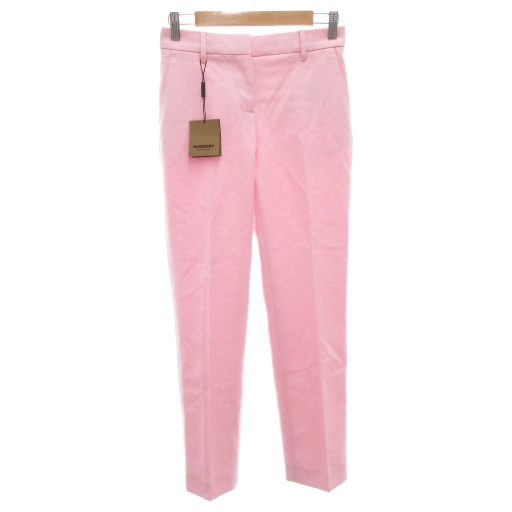 【中古】バーバリー ロンドン BURBERRY LONDON パンツ スラックス テーパード ウール 34 ピンク /FF ■GY19