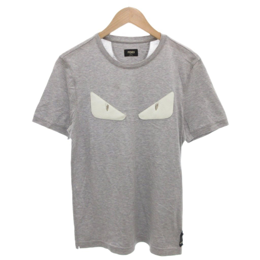 【中古】フェンディ FENDI モンスター Tシャツ カットソー 半袖 48 グレー /FF ■GY19 ★AA☆ メンズ