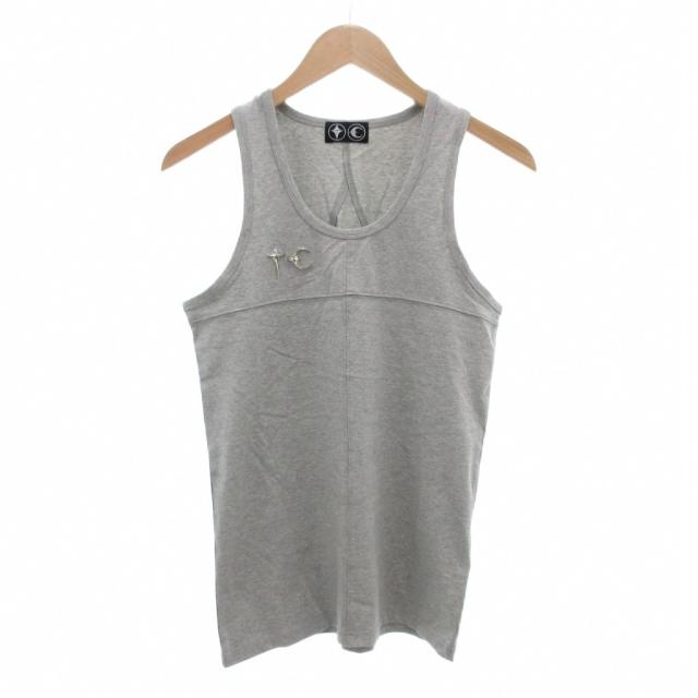 【中古】サグクラブ THUG CLUB 美品 タンクトップ 1 クルーネック モチーフ グレー /AE ■GY19 メンズ