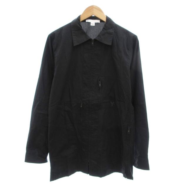 【中古】ヨウジヤマモト アディダス YOHJI YAMAMOTO adidas Y-3 ジャケット シャツ ジップアップ ロゴ 長袖 S 黒