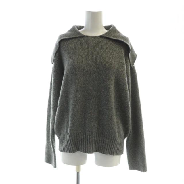 【中古】ロベルトコリーナ ROBERTO COLLINA 近年モデル A36004 襟付きニット 長袖 カットソー ロゴ イタリア製 S