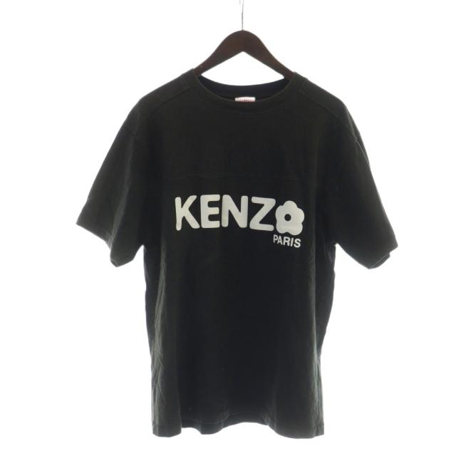 【中古】ケンゾー KENZO boke flower Tシャツ カットソー 半袖 ロゴ S 黒 ブラック ■GY19 /MQ メンズ