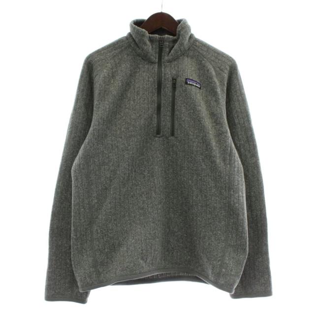 【中古】Patagonia ベター セーター フリースジャケット ニット 長袖 ハーフジップ ロゴ S グレー STY25300FA19