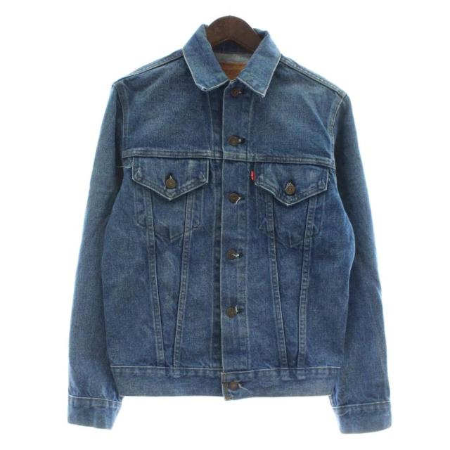 【中古】リーバイス Levi's USA製 70年代 4th デニムジャケット Gジャン ジージャン ボタン裏527 36 S 青 70505 0217