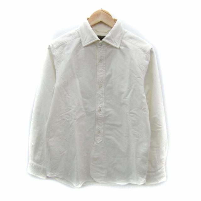 【中古】ナイジェルケーボン BRITISH OFFICERS SHIRT オックスフォードシャツ 長袖 46 S 白 ホワイト /SY25 メンズ