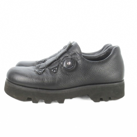 【中古】スペクタスシュー SPECTUS SHOES CO. GROCKER レザーシューズ 厚底 ボアシステム 25.5cm 黒