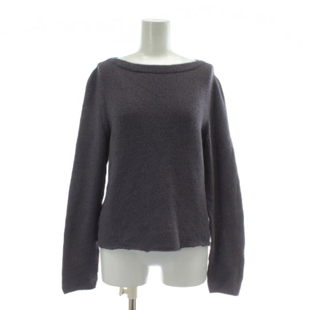 【中古】プラダ PRADA ニット セーター カシミヤ 長袖 クルーネック 40 M 紫 パープル /XZ ■GY19 レディース